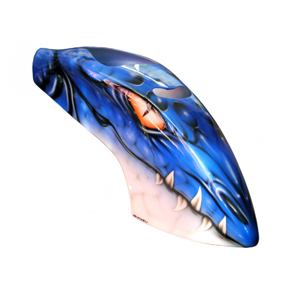 Airbrush Fiberglass Blue Dragon Canopy - GOBLIN 630/700