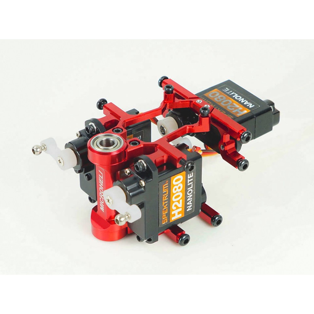 Aluminum Main Shaft Bearing Block w/ Servo Mount - BLADE INFUSION 180